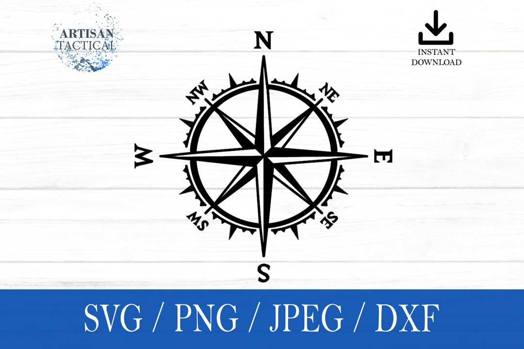 Compass Svg, Hiking SVG, Travel Svg, Png, Dxf, Jpeg, Digital Download ...