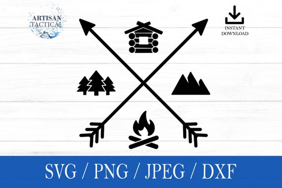 Camping Arrows Svg Hiking SVG Mountain Svg Png Dxf Jpeg - Etsy