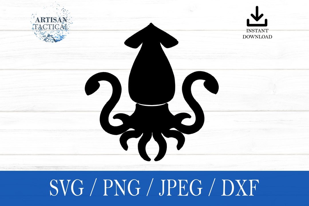 Squid Svg, Animal SVG, Nautical Svg, Png, Dxf, Jpeg, Digital Download ...