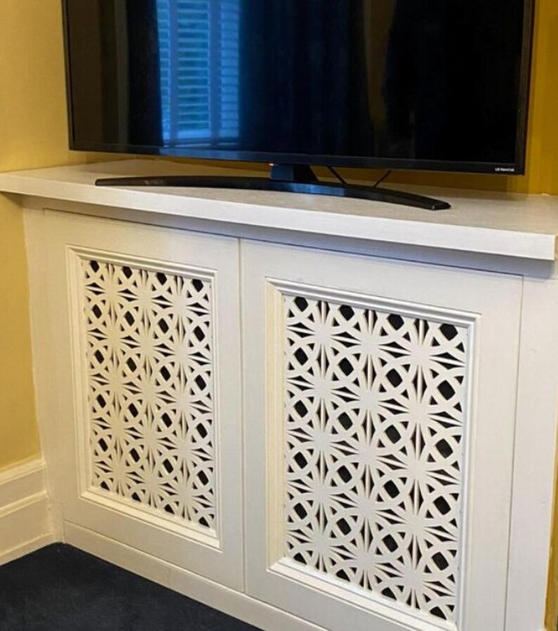 Gothic Flourish Radiator Cabinet Screen: Laser-cut MDF Panel Wall Art ...