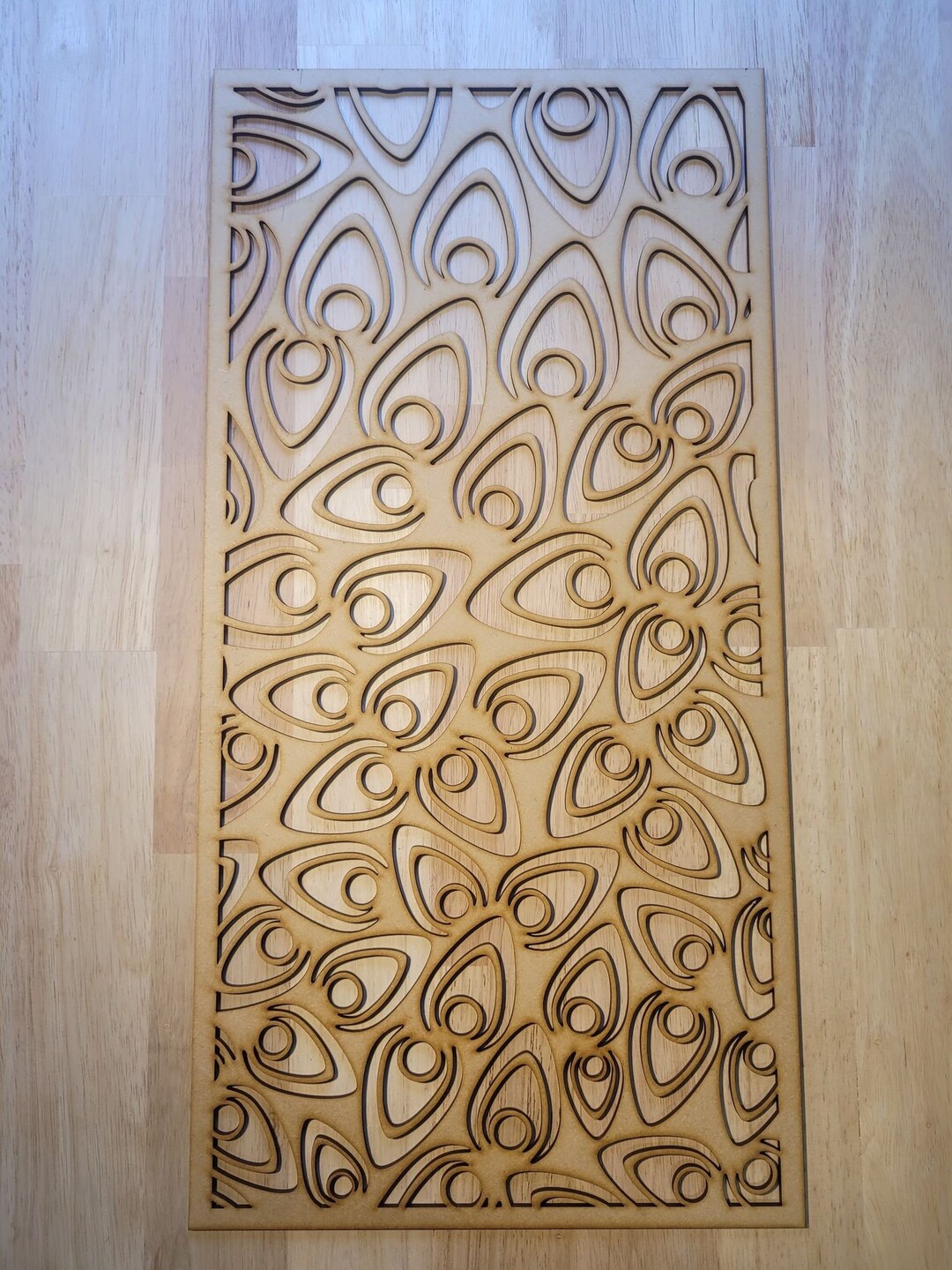 Peacock Feather Style Decorative Screen for Radiator Cabinets | Laser ...