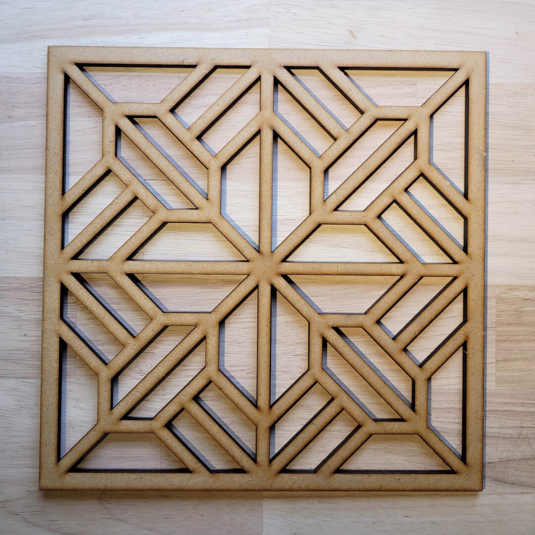 Art Deco Trellis Radiator Cabinet Screen - Decorative Square MDF Panel ...