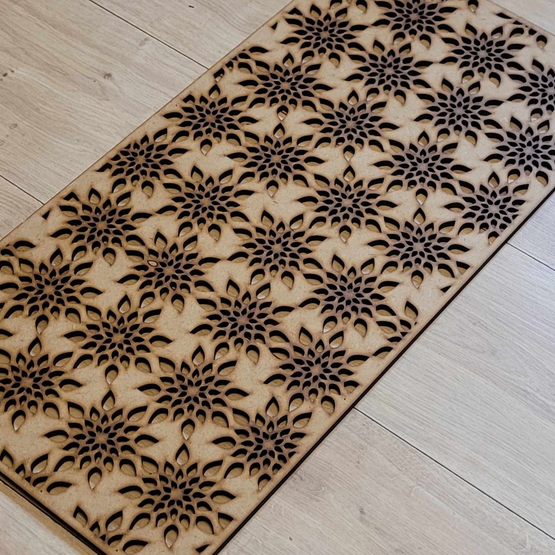Lotus Flower Floral Decorative Screen for Radiator Cabinets | Laser-cut ...