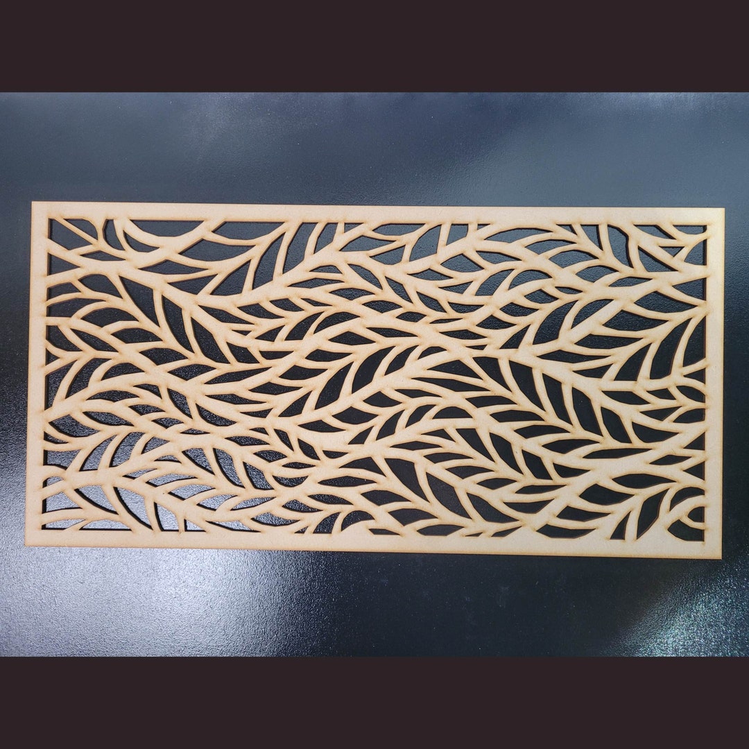 Leaf Wave Laser-cut MDF Panel: Radiator Cabinet Screen or Wall Art 0063 ...