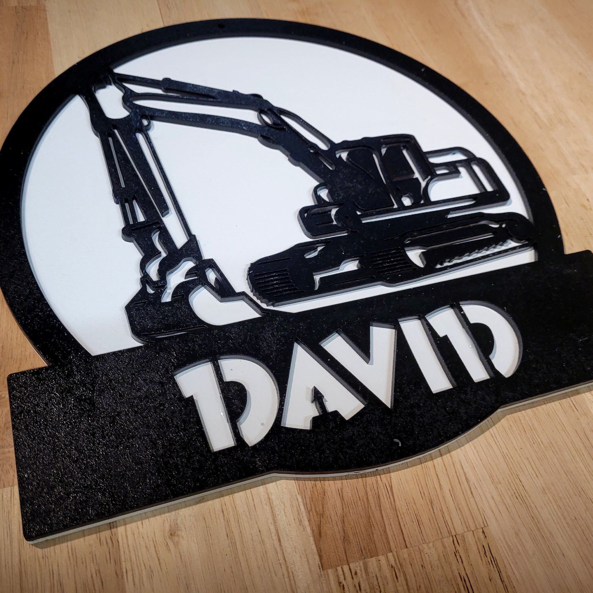 Customizable 3D Digger Sign for Kids Personalized Wall Art - Etsy