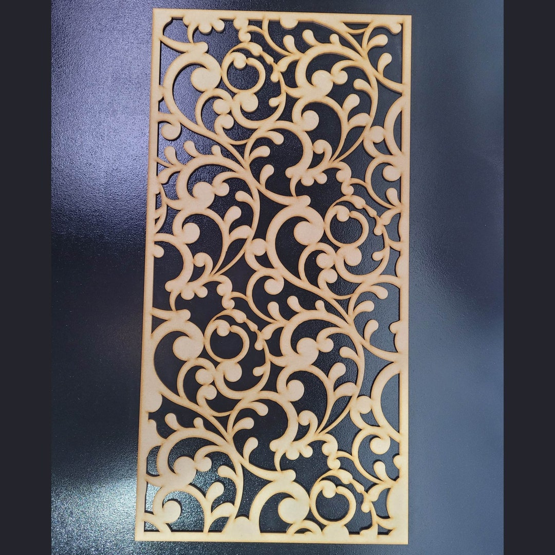 Damask Georgian Radiator Screen: Laser Cut MDF Wall Art 0127 - Etsy UK