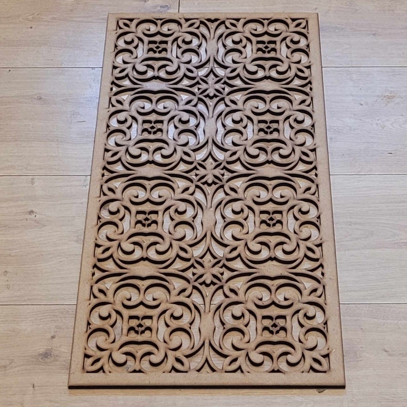Gothic Flourish Radiator Cabinet Screen: Laser-cut MDF Panel Wall Art ...