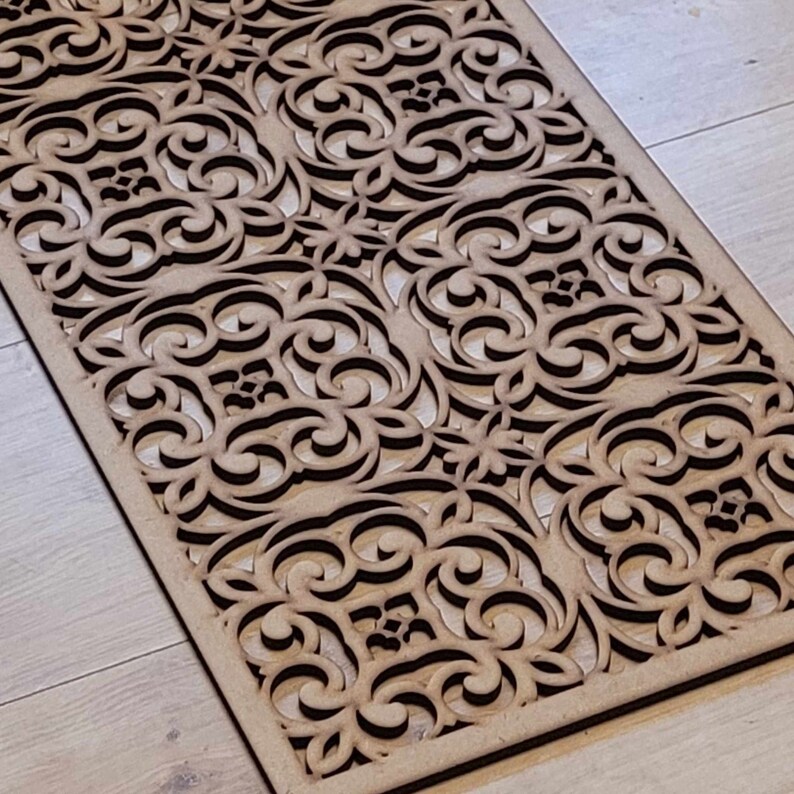 Gothic Flourish Radiator Cabinet Screen: Laser-cut MDF Panel Wall Art ...