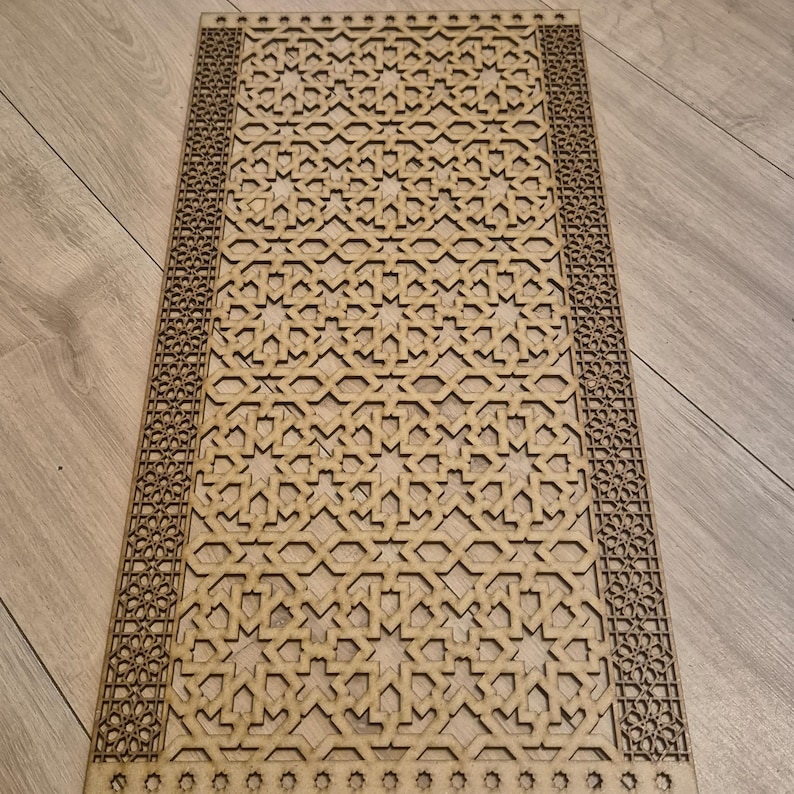 Laser-cut MDF Moroccan Screen: Arabic Geometric Panel, Radiator Cover ...