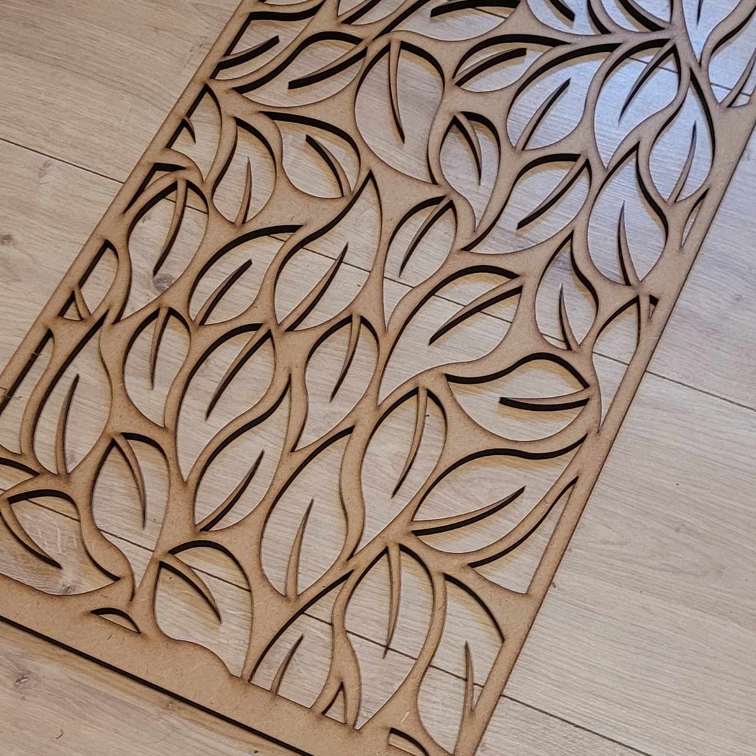 Laser-cut Tree Leaf Radiator Screen: MDF Decorative Panel (3mm/6mm ...