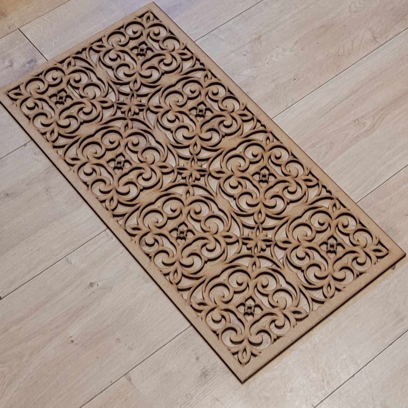Gothic Flourish Radiator Cabinet Screen: Laser-cut MDF Panel Wall Art ...