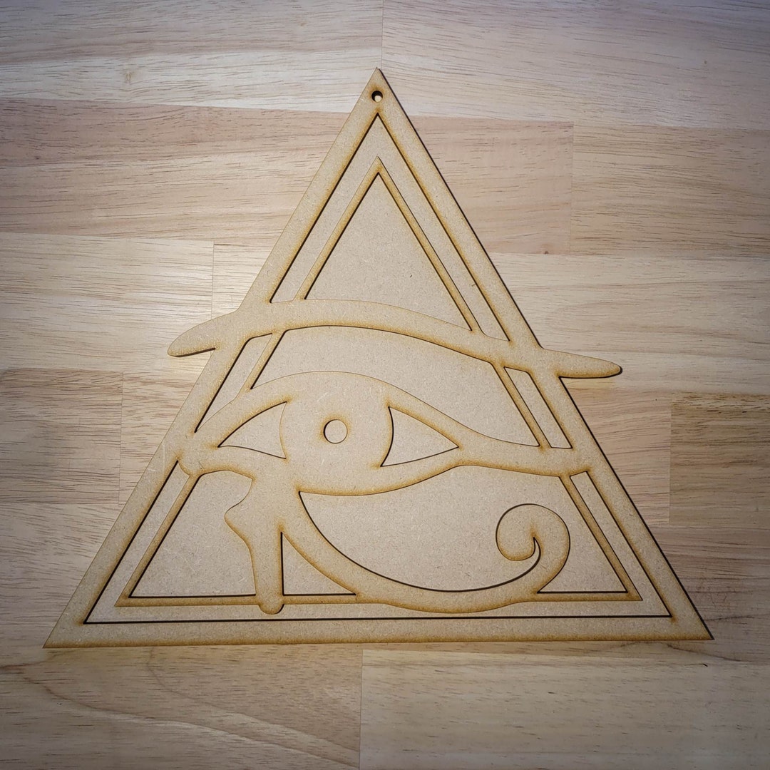 Egyptian Eye of Horus Symbol Wall Art Large 3D Wooden Hanging Plaque ...