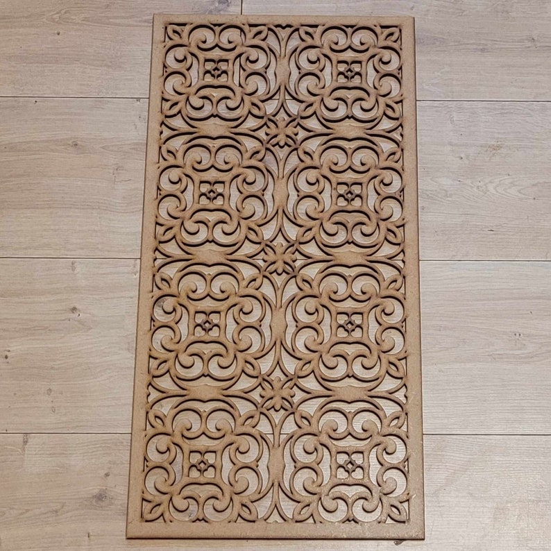 Gothic Flourish Radiator Cabinet Screen: Laser-cut MDF Panel Wall Art ...