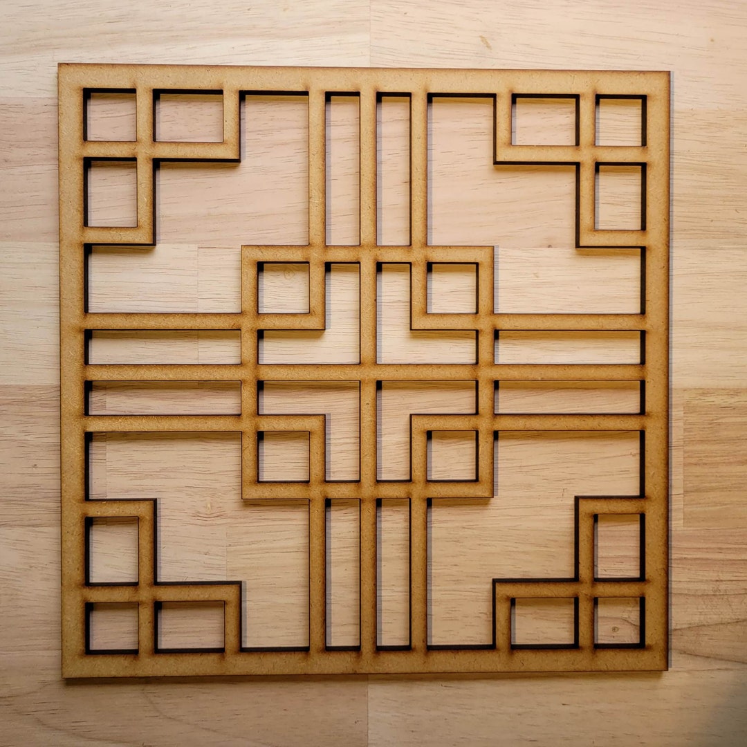 Asian Grille Radiator Cabinet Screen - Decorative Square MDF Panel ...