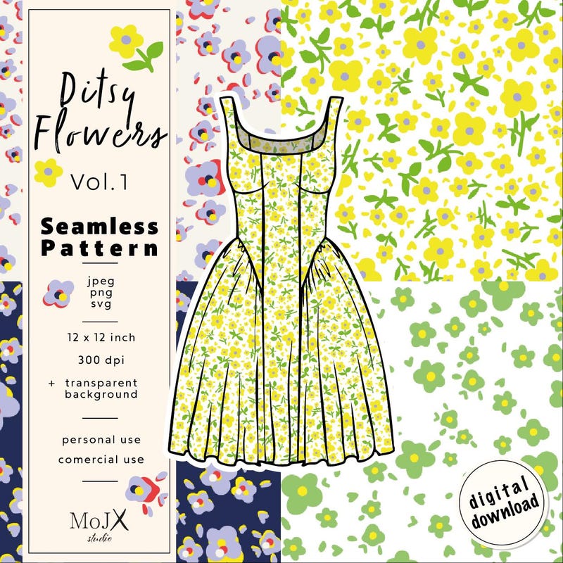 Floral all over print - Etsy.de