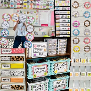 Groovy Leopard and Dalmatian Classroom Decor Bundle - Etsy