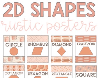Boho 2D Shape Posters EDITABLE Boho Classroom Decor Digital Download - Etsy