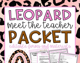 Meet The Teacher Night l Editable Forms and Materials l Cactus | Etsy