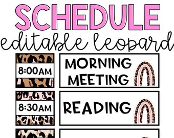 BOHO Daily Schedule L Editable | Etsy