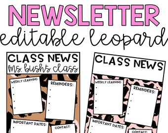 Leopard Welcome Sign L Editable Leopard Door Labels L Leopard | Etsy