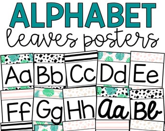 Tropical Leaves Motivational Posters | Etsy