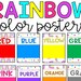 Bright Rainbow Boho Color Posters - Etsy