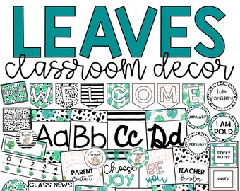 Tropical Leaves Classroom - Etsy