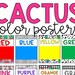 Cactus Theme Color Posters - Etsy