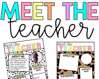 Meet the Teacher Leopard - Etsy