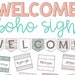 BOHO Welcome Sign L Editable - Etsy