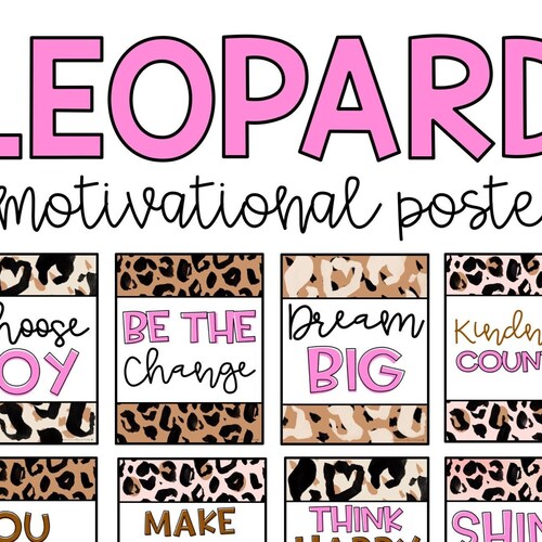 Leopard Classroom Rules Posters L Editable - Etsy