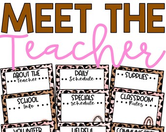 Tropical Leaves Meet the Teacher Powerpoint Slides L Editable | Etsy