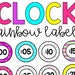 Bright Rainbow Boho Clock Labels - Etsy