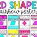 Bright Rainbow Boho 2D Shapes Posters - Etsy