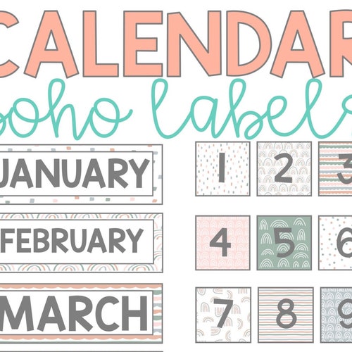 BOHO Daily Schedule L Editable | Etsy