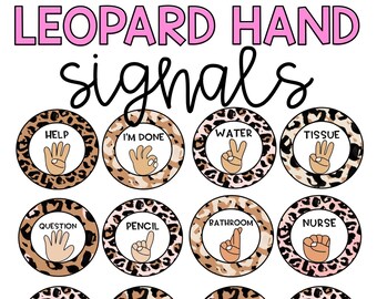 BOHO Hand Signal Posters L Multicultural and Editable | Etsy