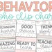BOHO Behavior Chart L BOHO Clip Chart L Editable - Etsy
