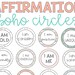 BOHO Affirmation Circles L Affirmation Mirror - Etsy