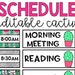 Cactus Daily Schedule L Editable - Etsy