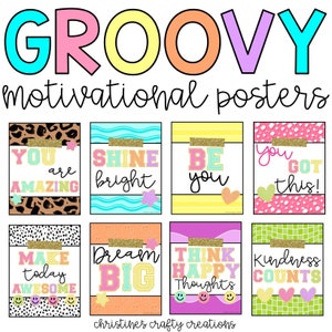 Groovy Leopard and Dalmatian Motivational Posters - Etsy