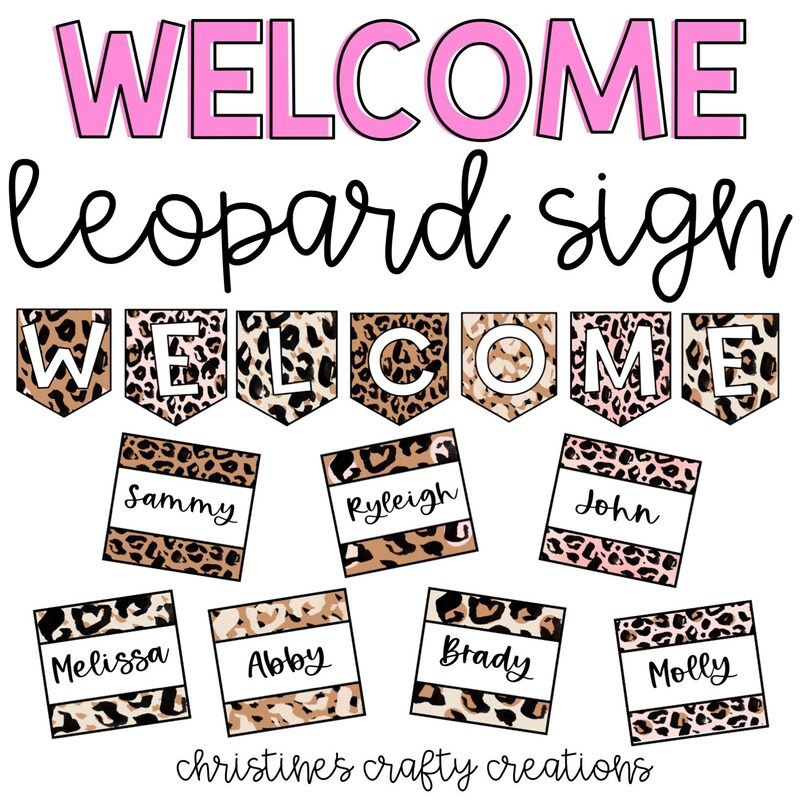 Welcome Leopard Sign - Etsy