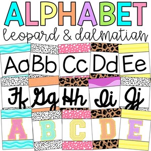 Groovy Leopard and Dalmatian Alphabet Posters - Etsy