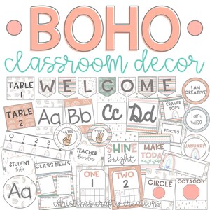 BOHO Classroom Decor Bundle - Etsy