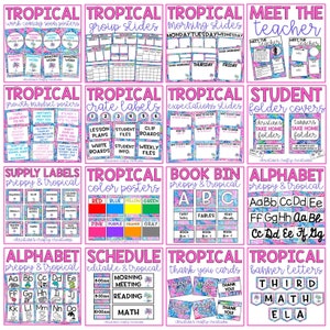 Preppy and Tropical Classroom Decor Mega Bundle - Etsy