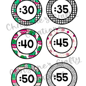 Cactus Clock Labels - Etsy
