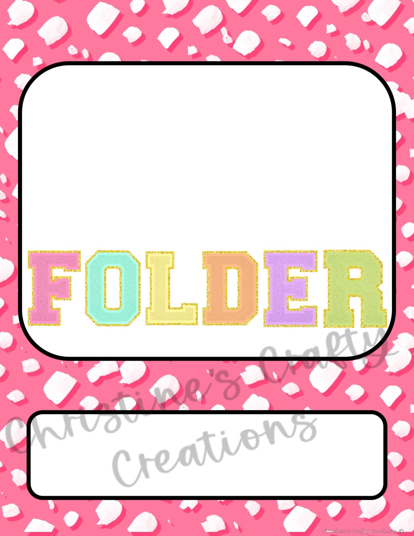 Groovy Leopard and Dalmatian Folder Covers L Editable - Etsy