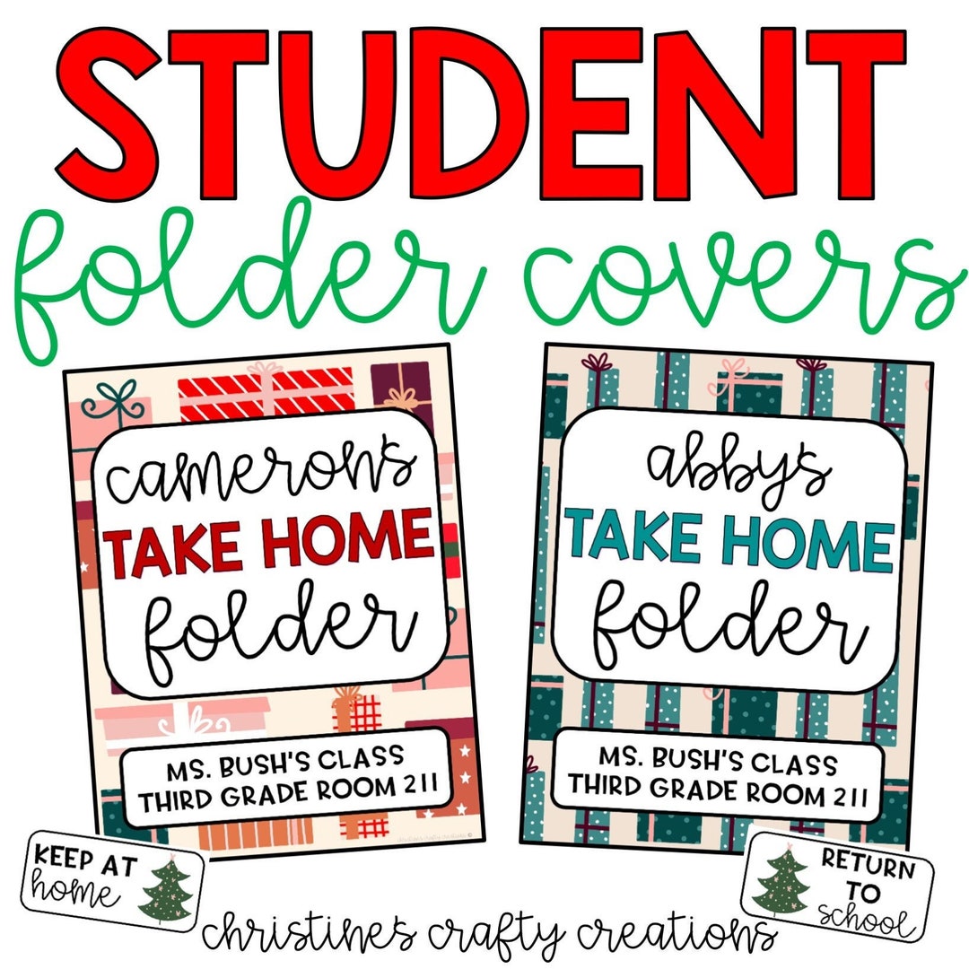 Classroom Student Folder Covers L Editable - Etsy