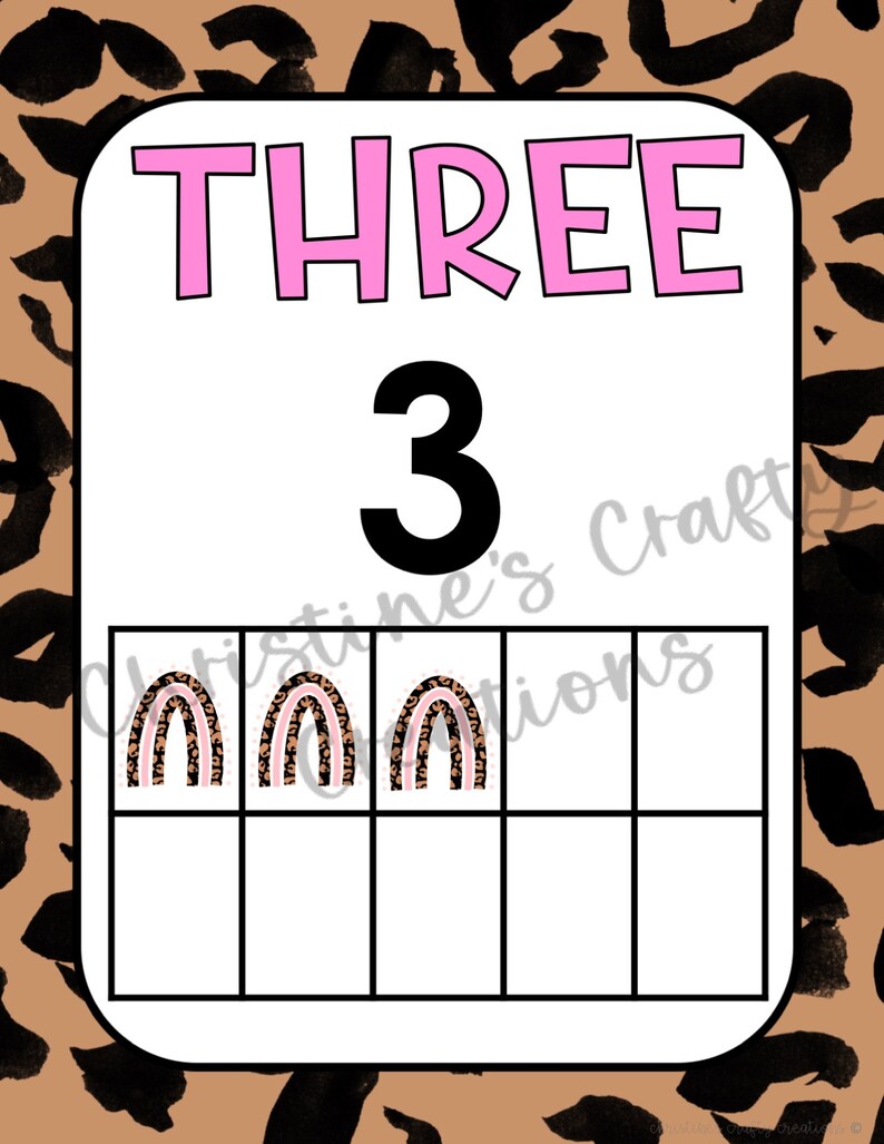 Leopard Number Posters 0-20 - Etsy