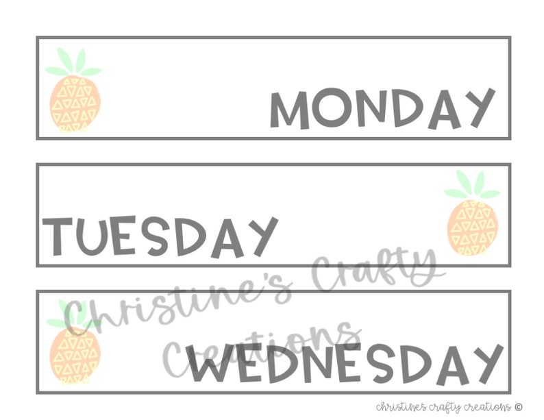 Pineapple 10 Drawer Labels L Editable - Etsy