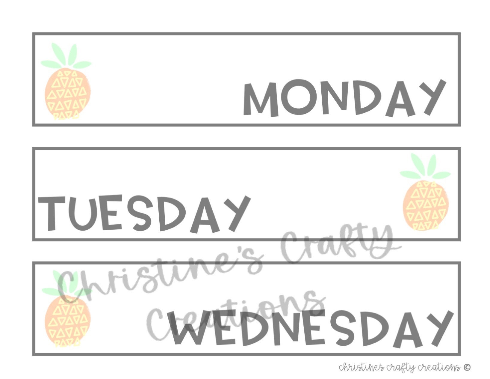 Pineapple 10 Drawer Labels L Editable - Etsy